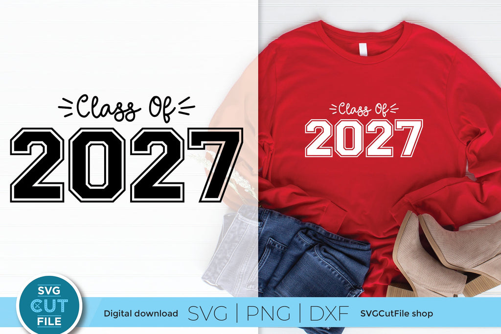 Class of 2027 svg, cute 2027 grad svg, 2027 graduation svg - So Fontsy