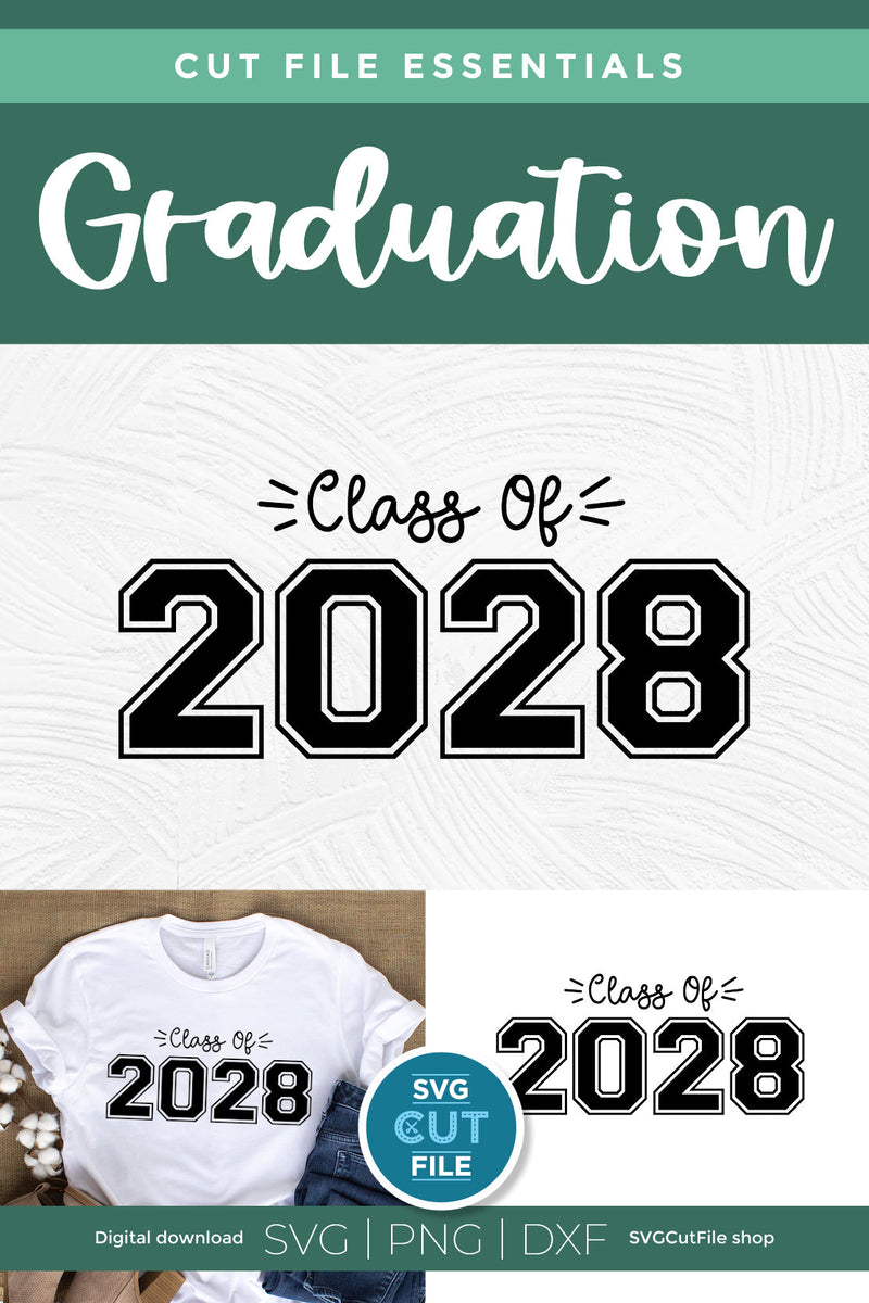 Class of 2028 svg, cute 2028 grad svg, 2028 graduation svg - So Fontsy