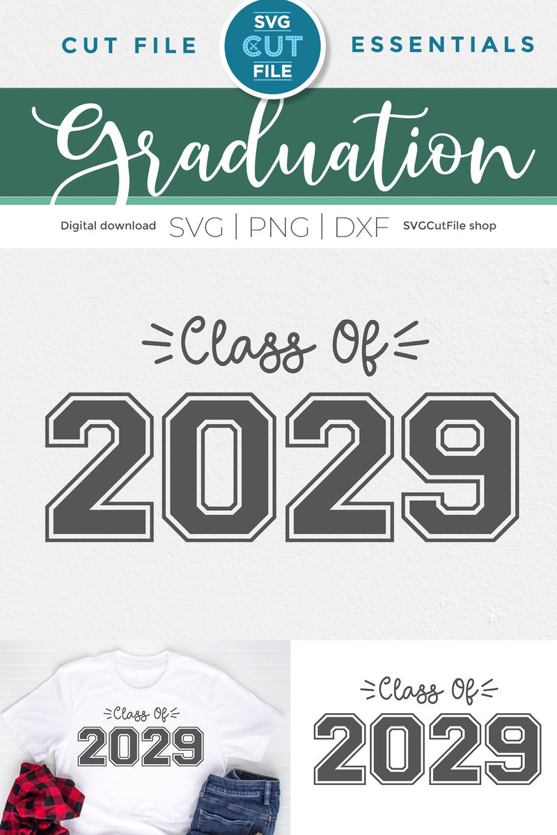 Class of 2029 svg, cute 2029 grad svg, 2029 graduation svg - So Fontsy