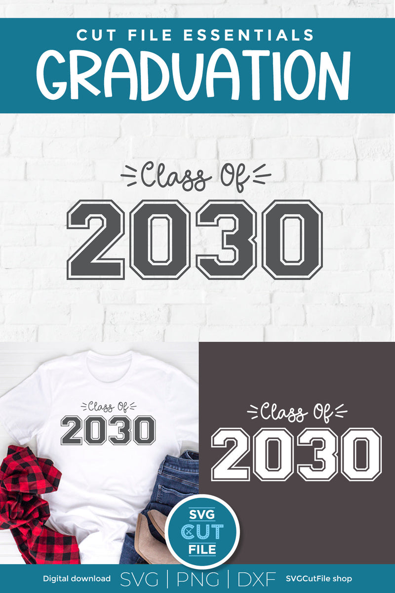 Class of 2030 svg, 2030 graduation svg - So Fontsy