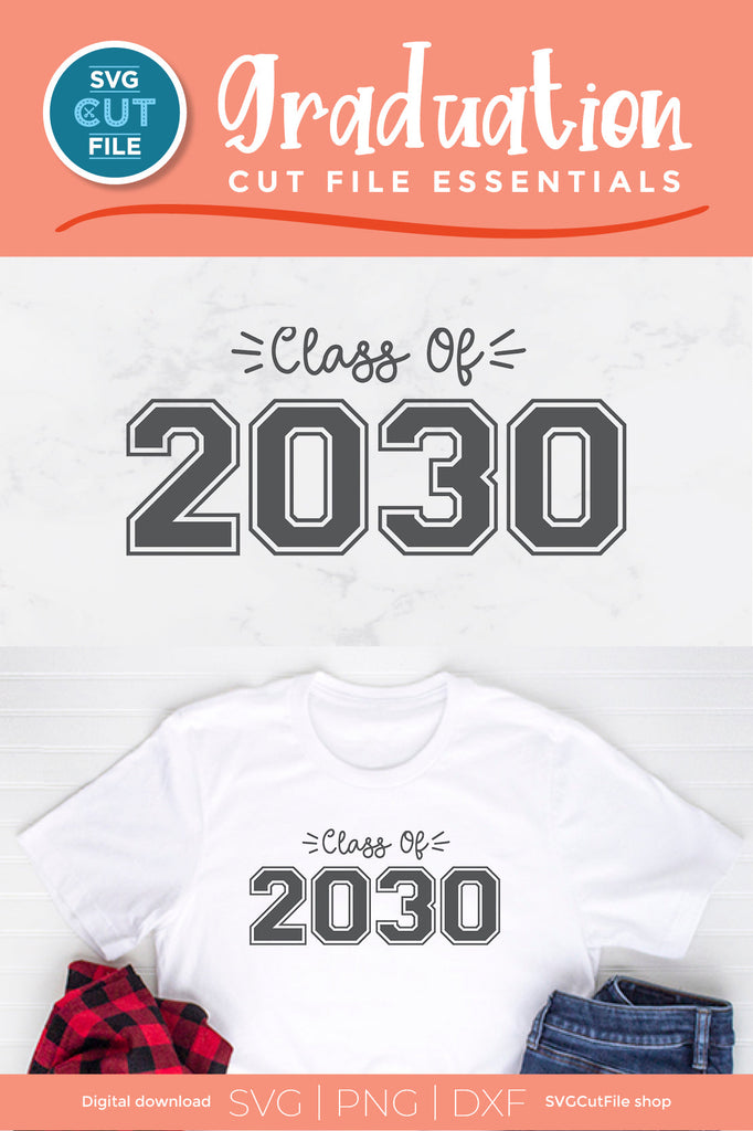 Class of 2030 svg, 2030 graduation svg - So Fontsy