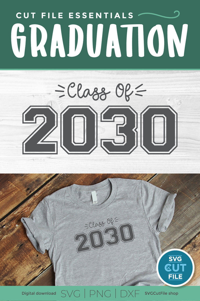 Class of 2030 svg, 2030 graduation svg - So Fontsy