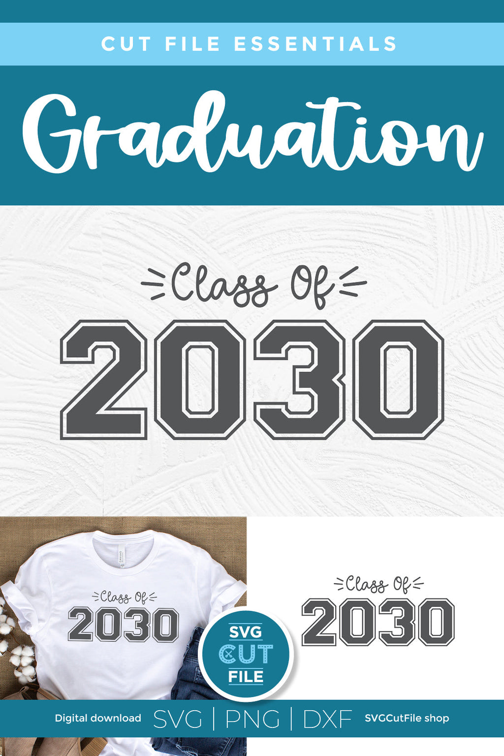 Class of 2030 svg, 2030 graduation svg - So Fontsy