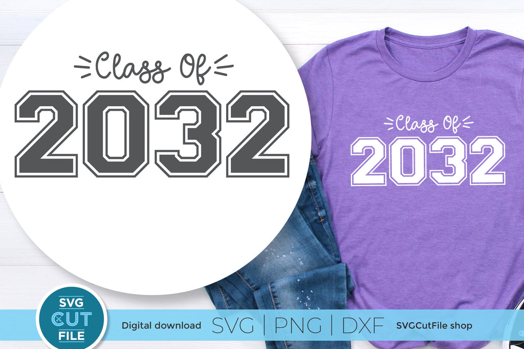 Class of 2032 svg, cute 2032 grad svg, 2032 graduation svg, 2032 senior ...