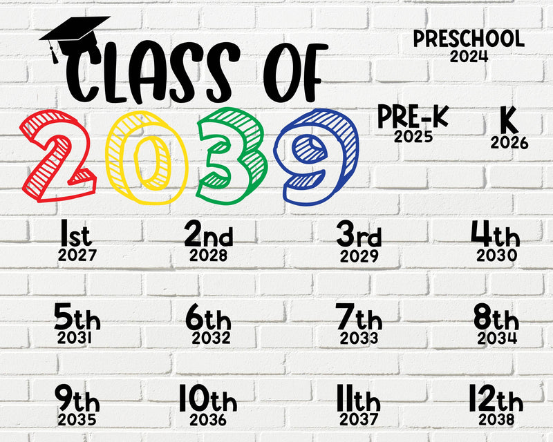 Class of 2039 SVG | Grow with me Handprint shirt SVG | Back to School ...