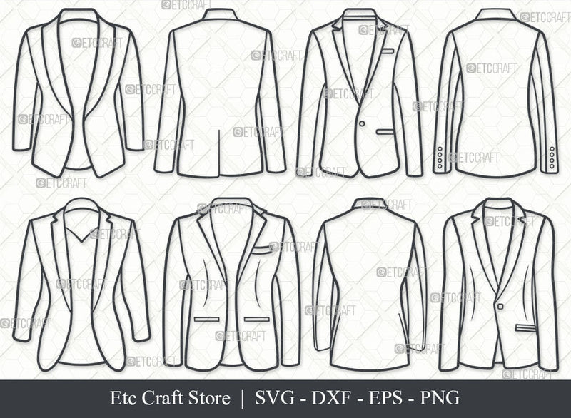 Classic Bleazer SVG, Bleazer Outline, Suit Svg, Business Suit Svg ...