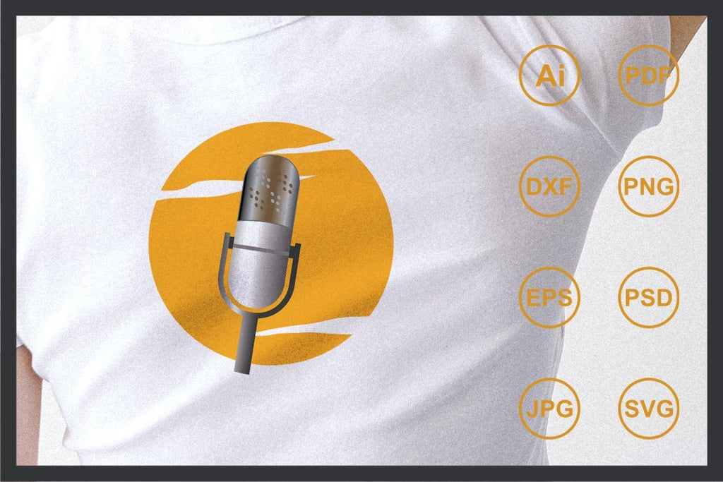 Classic microphone design illustration - So Fontsy