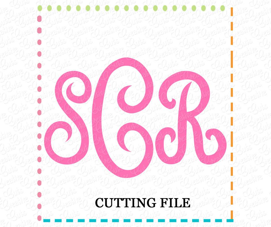 Classic Script Monogram Alphabet Cut File - So Fontsy