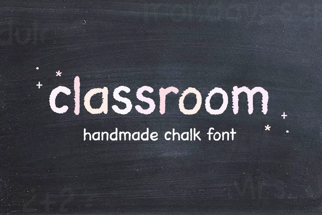 Classroom - Cute Chalk Font - So Fontsy
