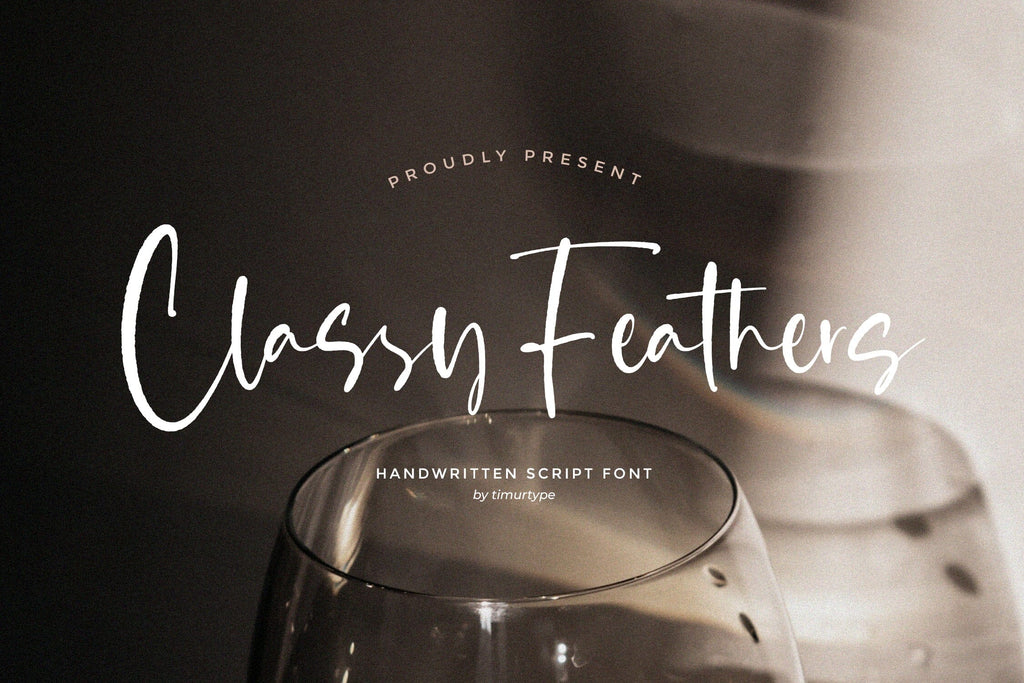 Classy Feathers - Handwritten Script font - So Fontsy