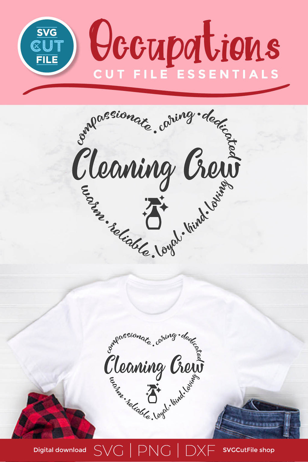 Cleaning Crew svg, a housekeeper or cleaner svg for crafters - So Fontsy