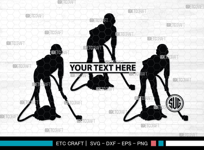 Cleaning Women Monogram, Cleaning Women Silhouette, Cleaning Women SVG ...