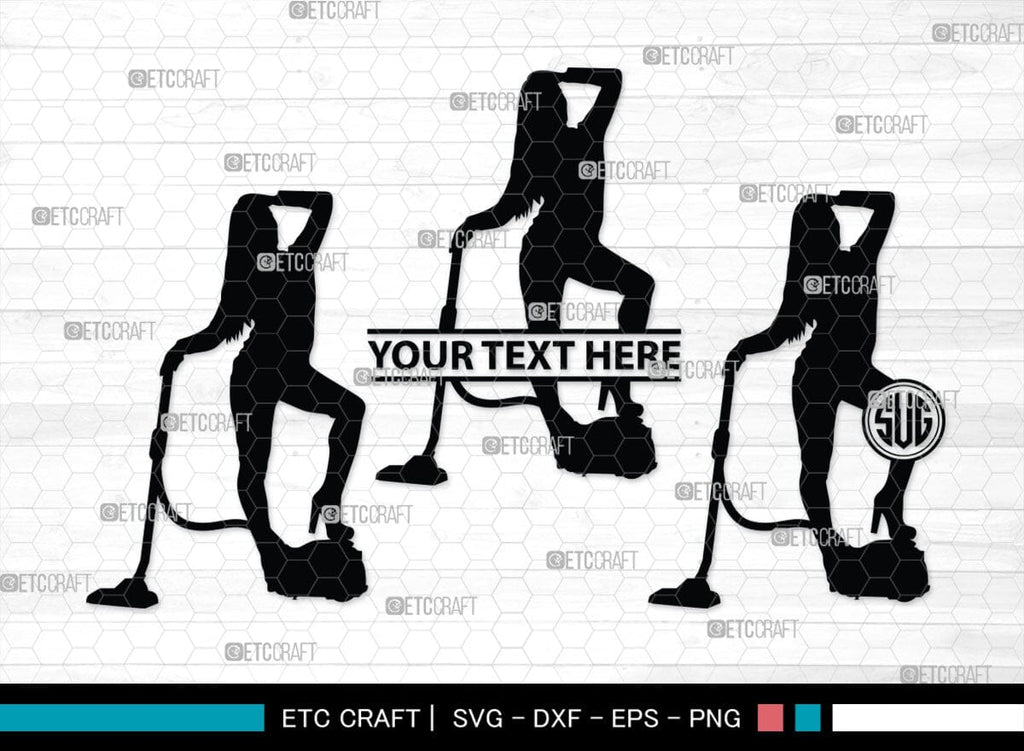 Cleaning Women Monogram, Cleaning Women Silhouette, Cleaning Women SVG ...