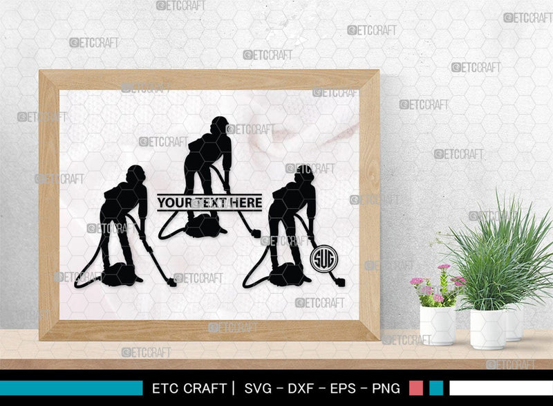 Cleaning Women Monogram, Cleaning Women Silhouette, Cleaning Women SVG ...