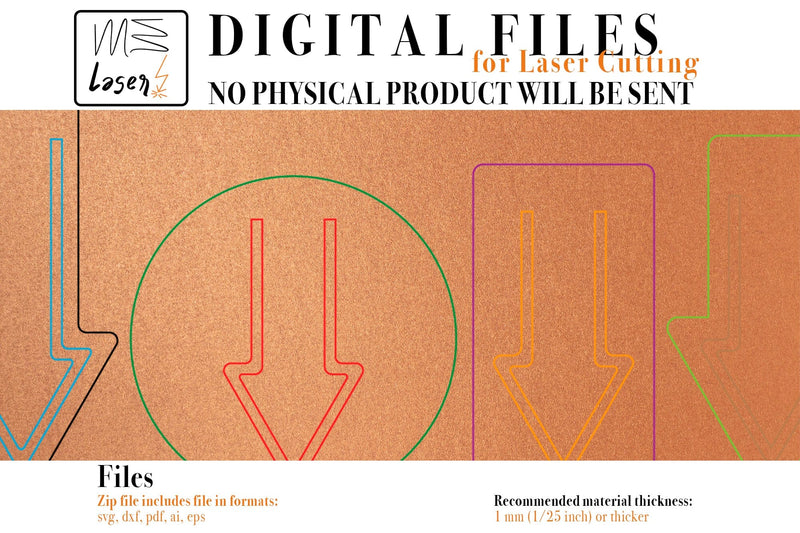 Clips Digital Vector File for Laser Cutter. - So Fontsy