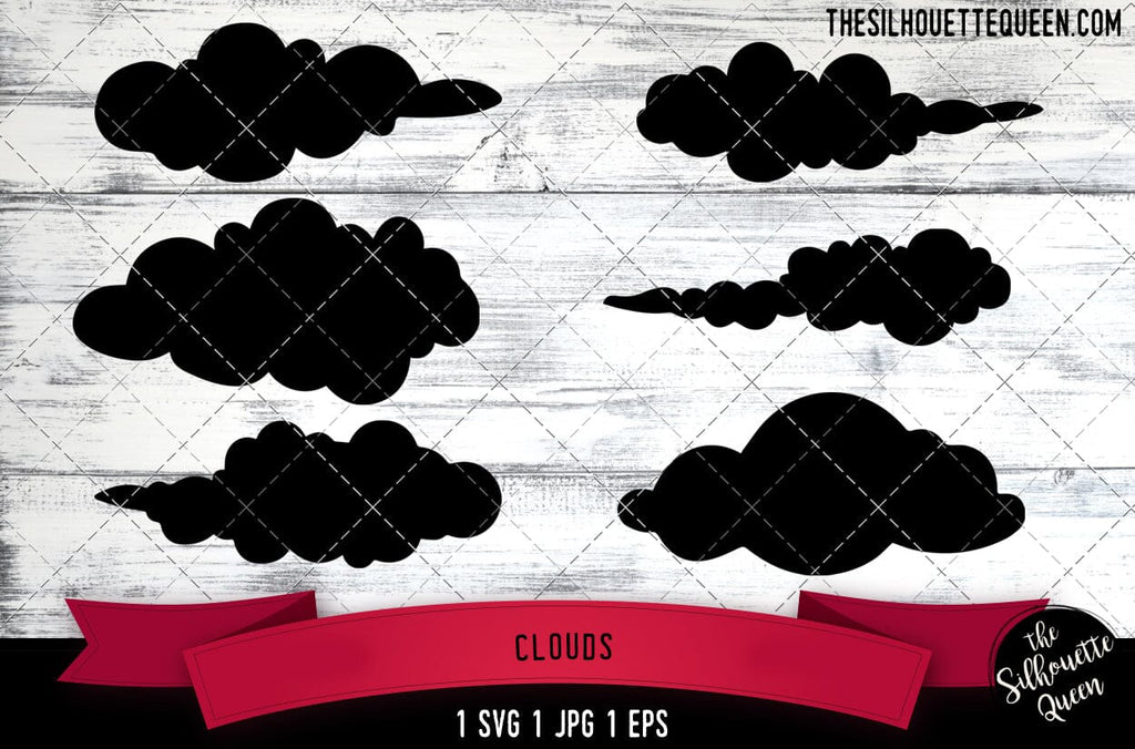 Clouds SVG File, SVG Bundle File-Cut File-Vector Clip Art for Commerci ...