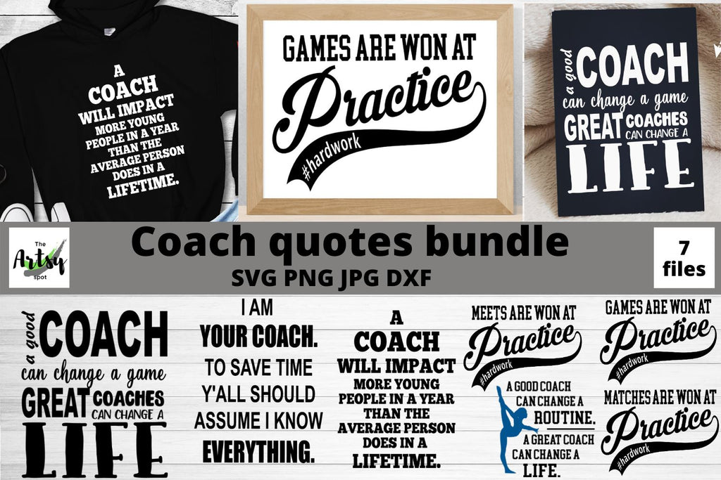 Coach svg bundle, Sports svg, Coach quotes - So Fontsy