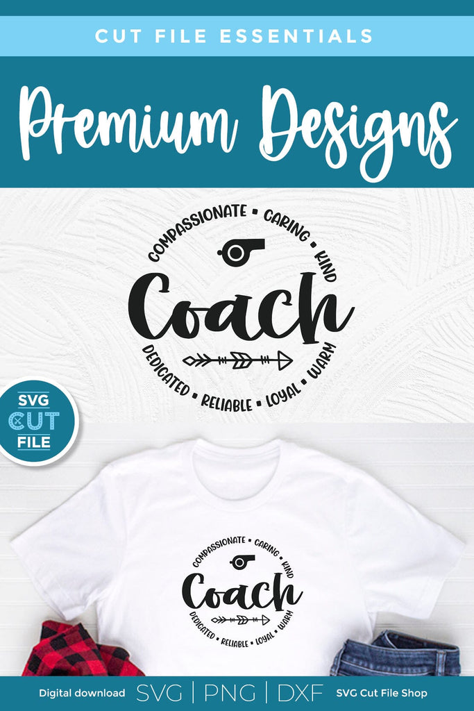 Coach svg with round circle design - So Fontsy