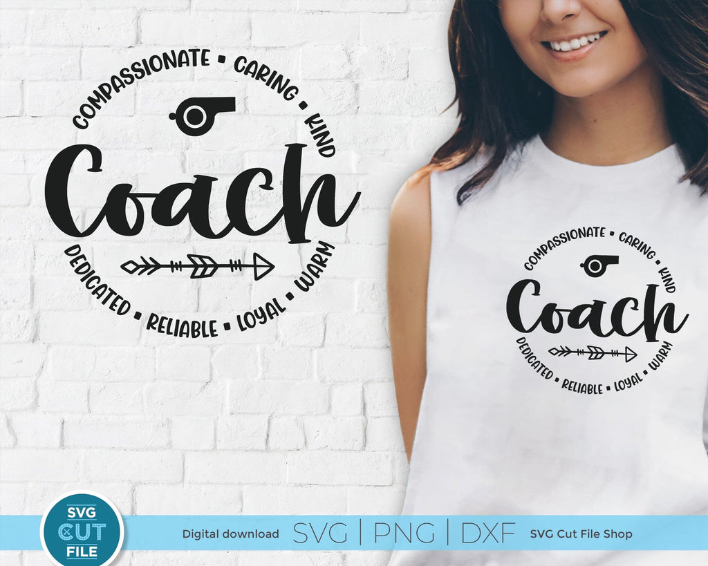 Coach svg with round circle design - So Fontsy