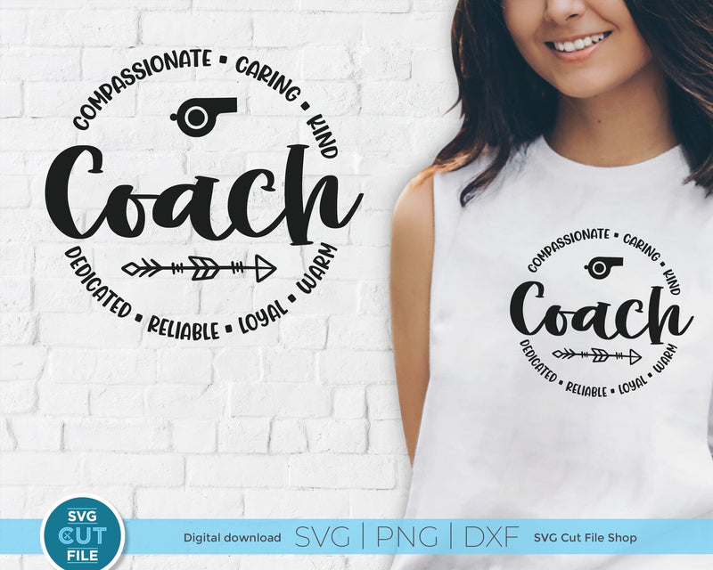 Coach svg with round circle design - So Fontsy