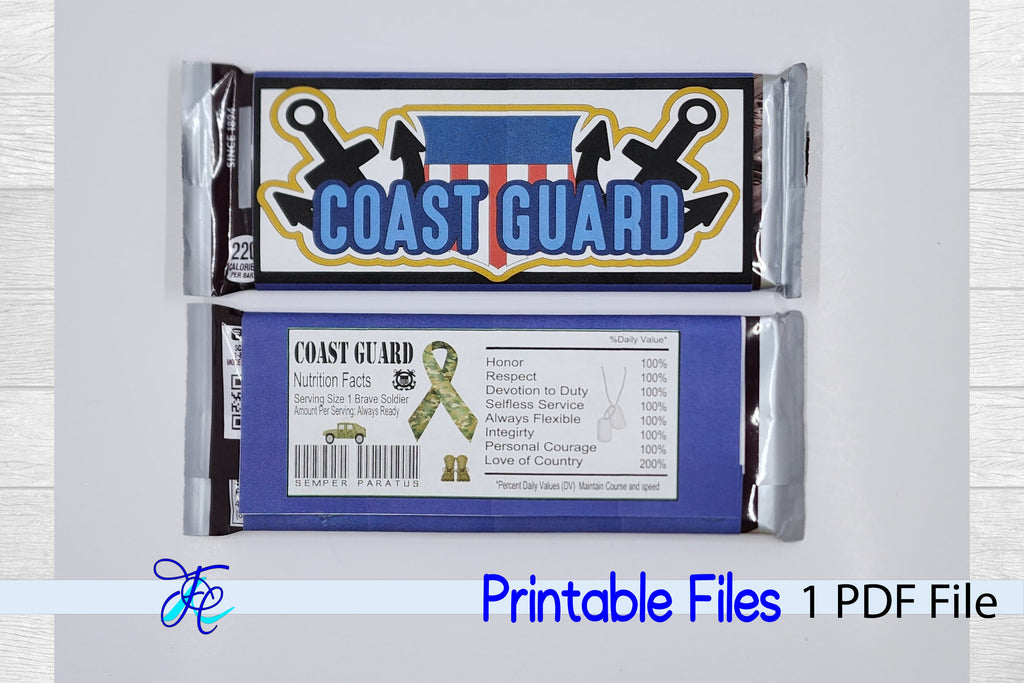 Coast Guard Candy Bar Wrapper - So Fontsy