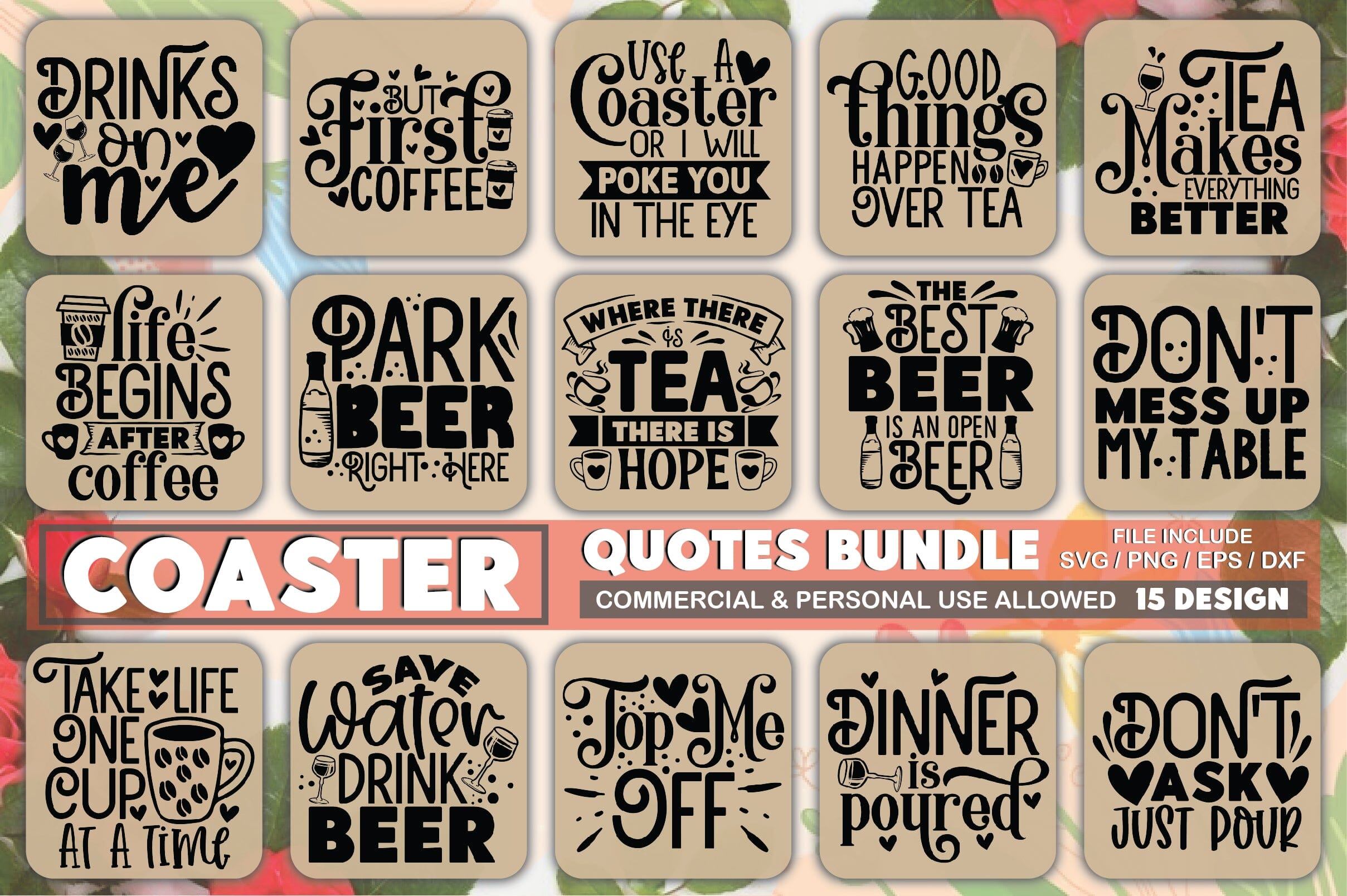 Coaster Quotes Bundle - So Fontsy