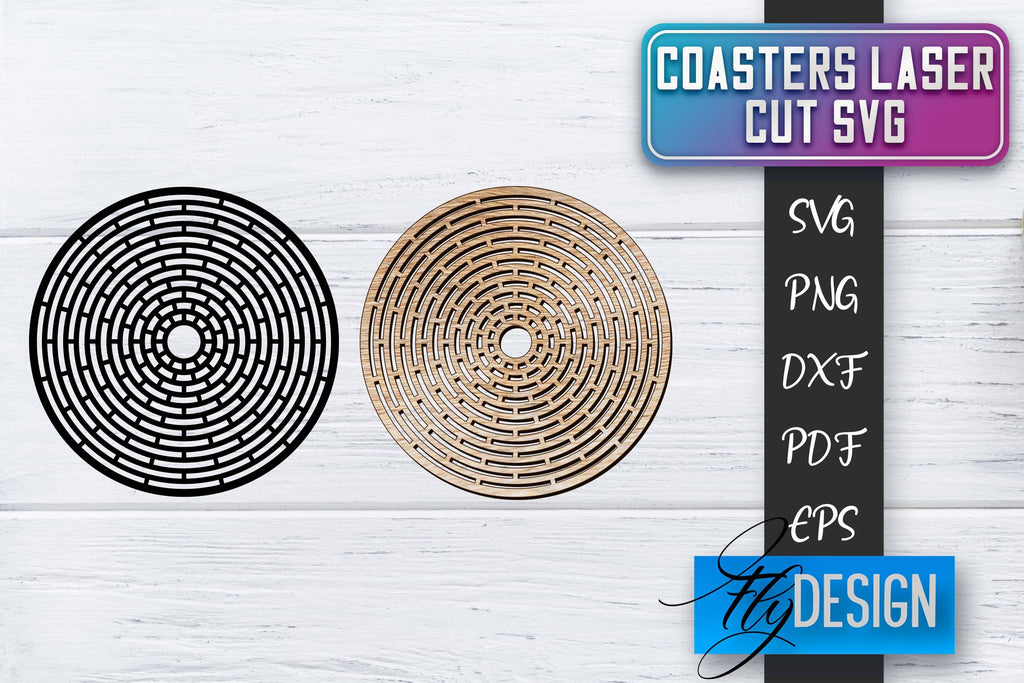 Coasters Laser Cut SVG | Laser Cut SVG - So Fontsy