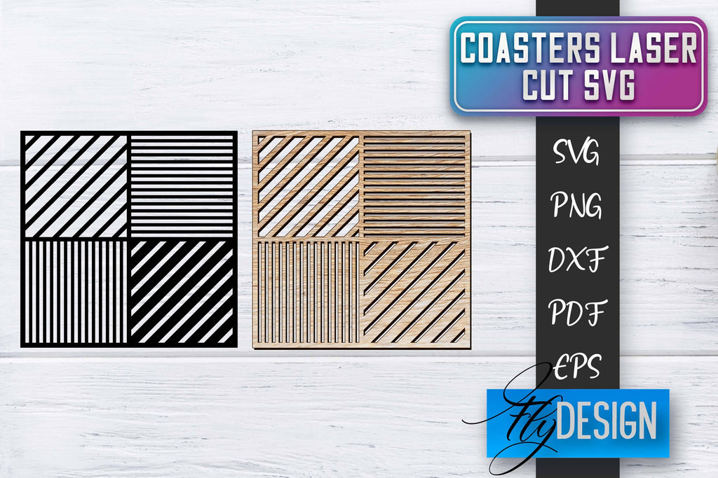 Coasters Laser Cut SVG | Laser Cut SVG - So Fontsy
