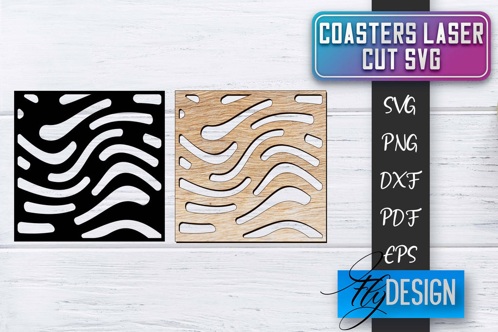 Coasters Laser Cut SVG | Laser Cut SVG - So Fontsy