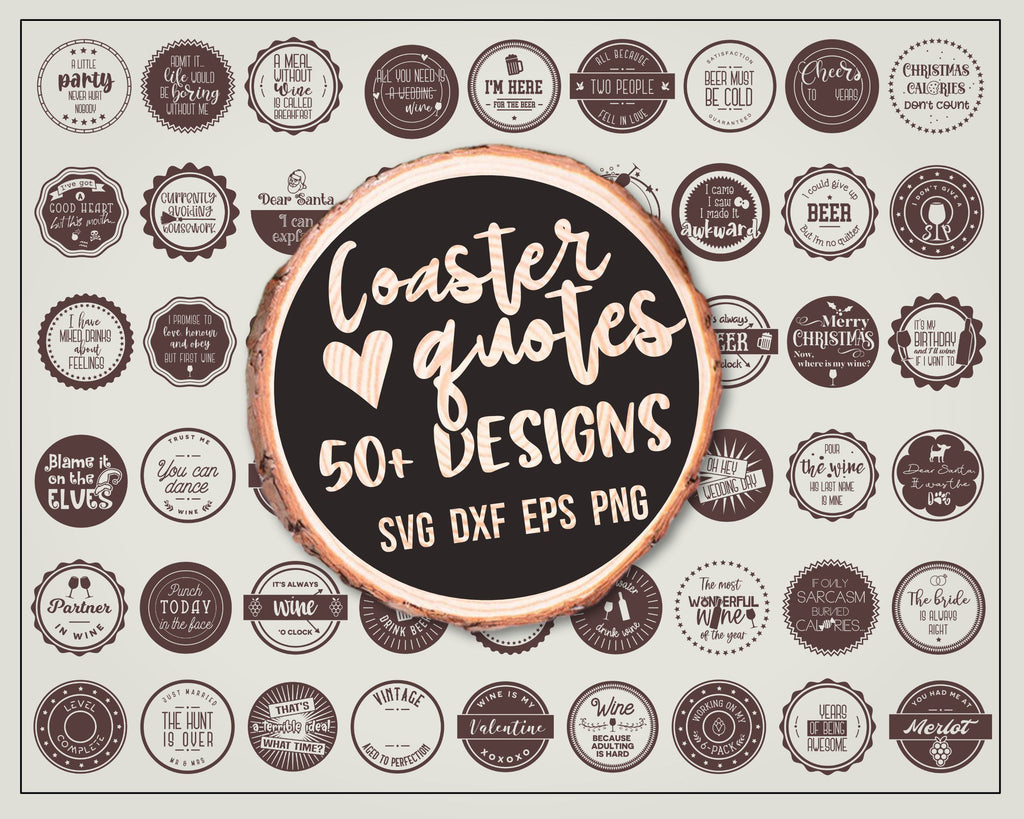 Coater quotes bundle, 50+ designs - So Fontsy