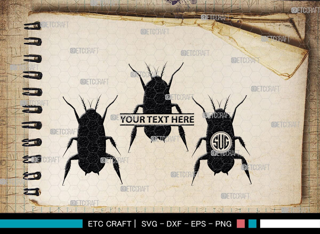 Cockroach Monogram, Cockroach Silhouette, Cockroach SVG, Cockroach Bug ...