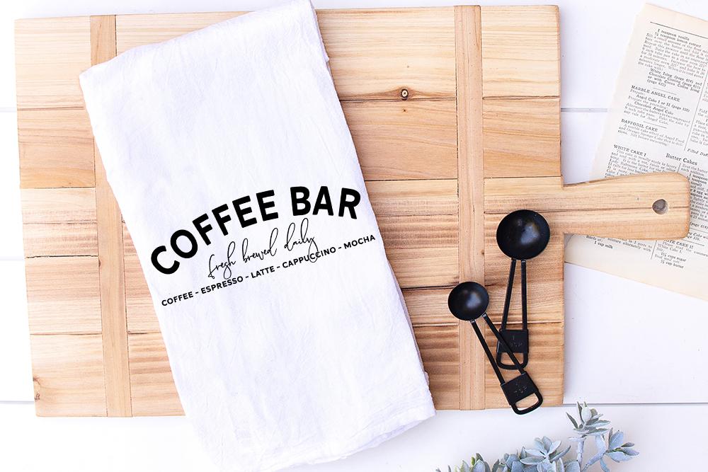 Coffee Bar | Wood Sign Kitchen SVG - So Fontsy