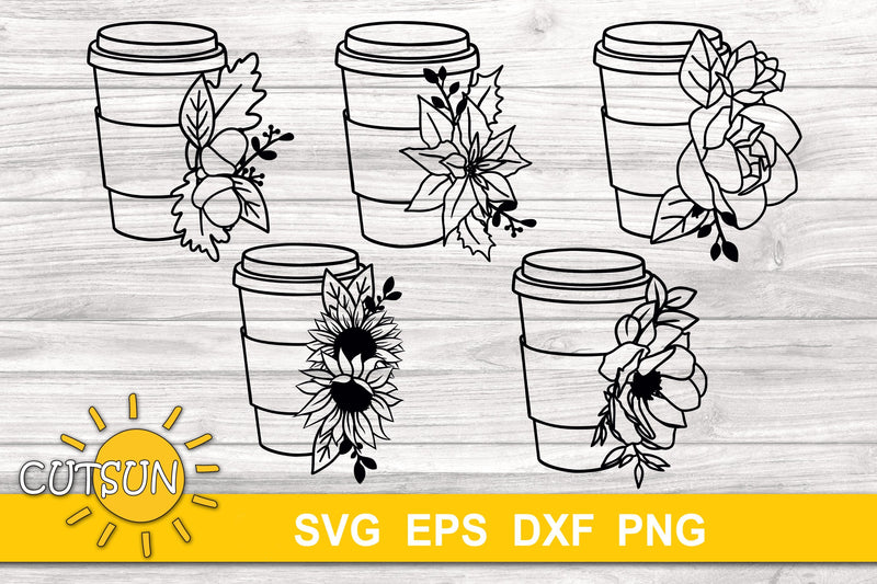 Coffee cup SVG | To Go cup SVG | Coffee mini SVG bundle - So Fontsy