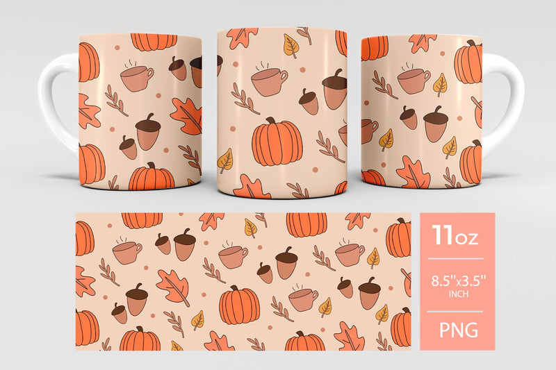 Coffee mug bundle fall sublimation mug design - So Fontsy