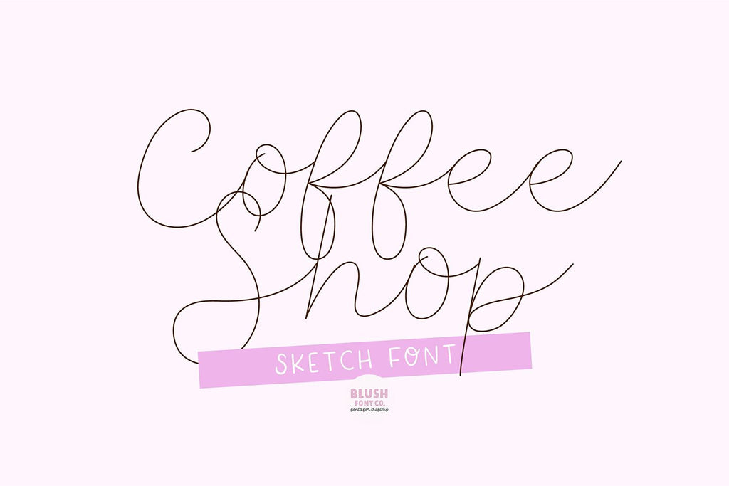 Coffee Shop Script Sketch Font - So Fontsy