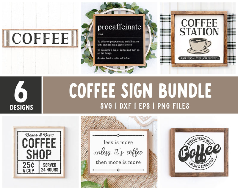 Coffee Lover SVG Bundle | Coffee Sign Bundle - So Fontsy
