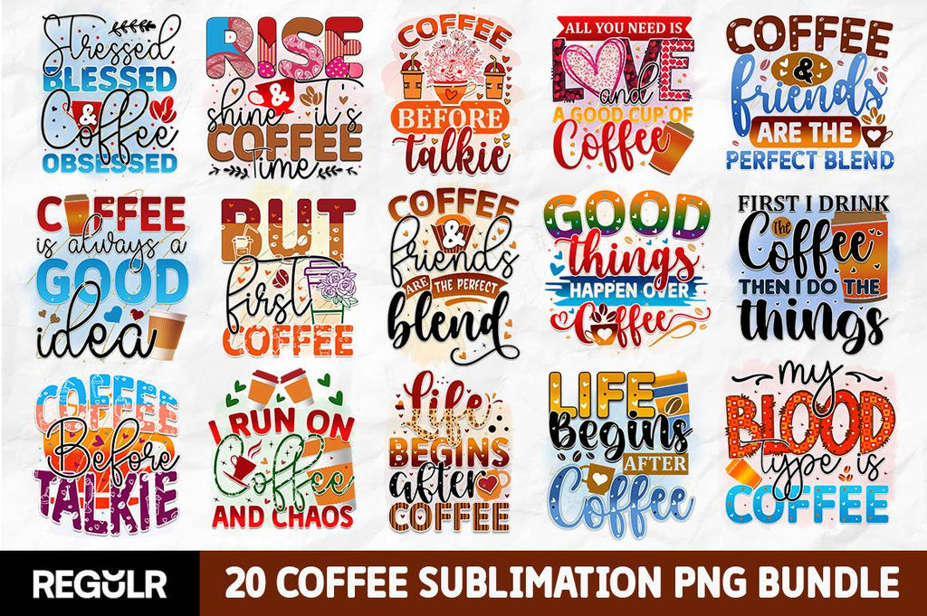 Coffee Sublimation Bundle - So Fontsy