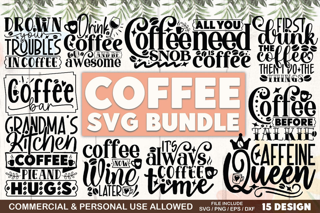 Coffee SVG Bundle - So Fontsy