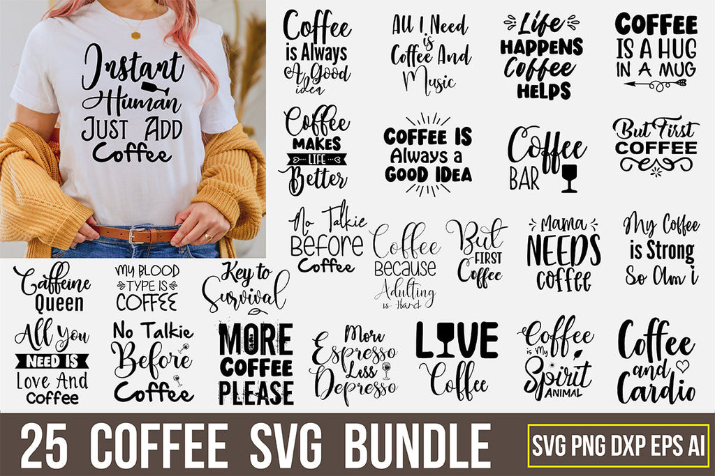 Coffee SVG Bundle - So Fontsy