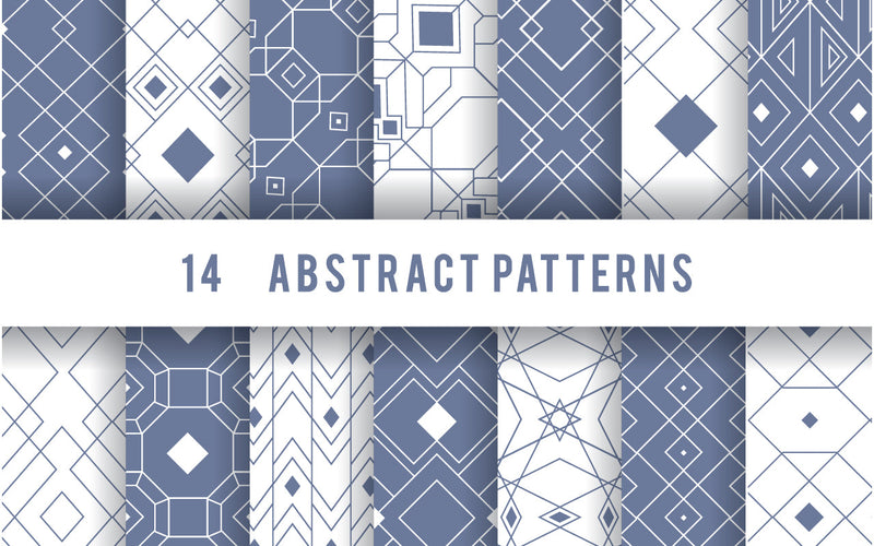 Collection of seamless geometric line minimalistic patterns. - So Fontsy