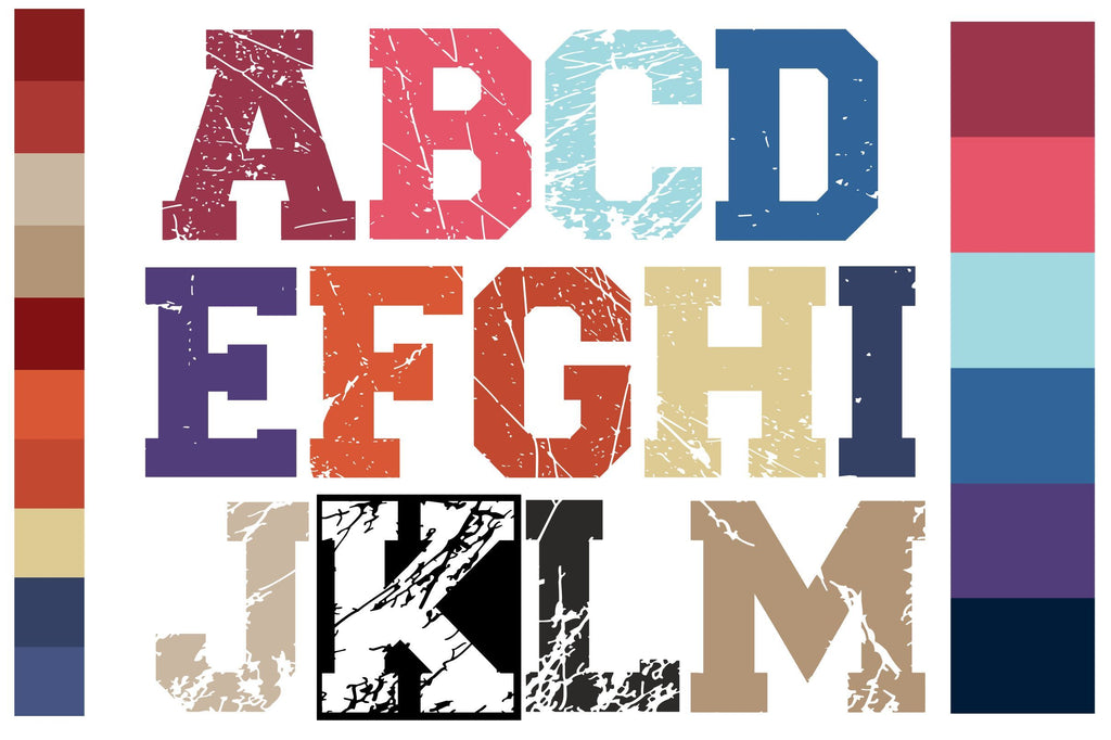 College Grunge Font | Distressed Font - So Fontsy