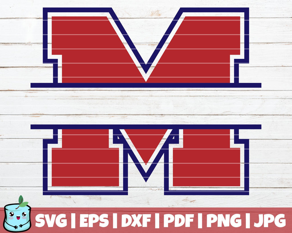 College Split Alphabet - So Fontsy