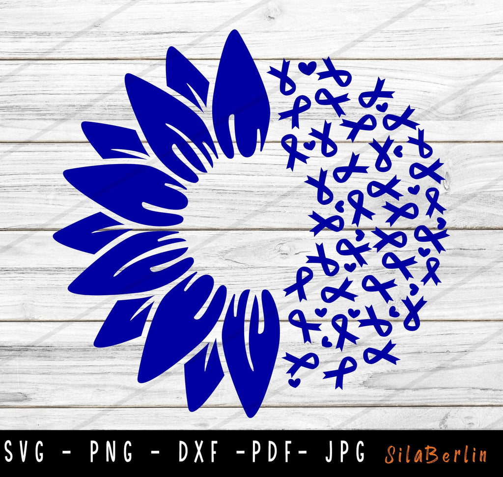 Colon Cancer Sunflower SVG, Colon Cancer svg, Colon Cancer Warrior ...