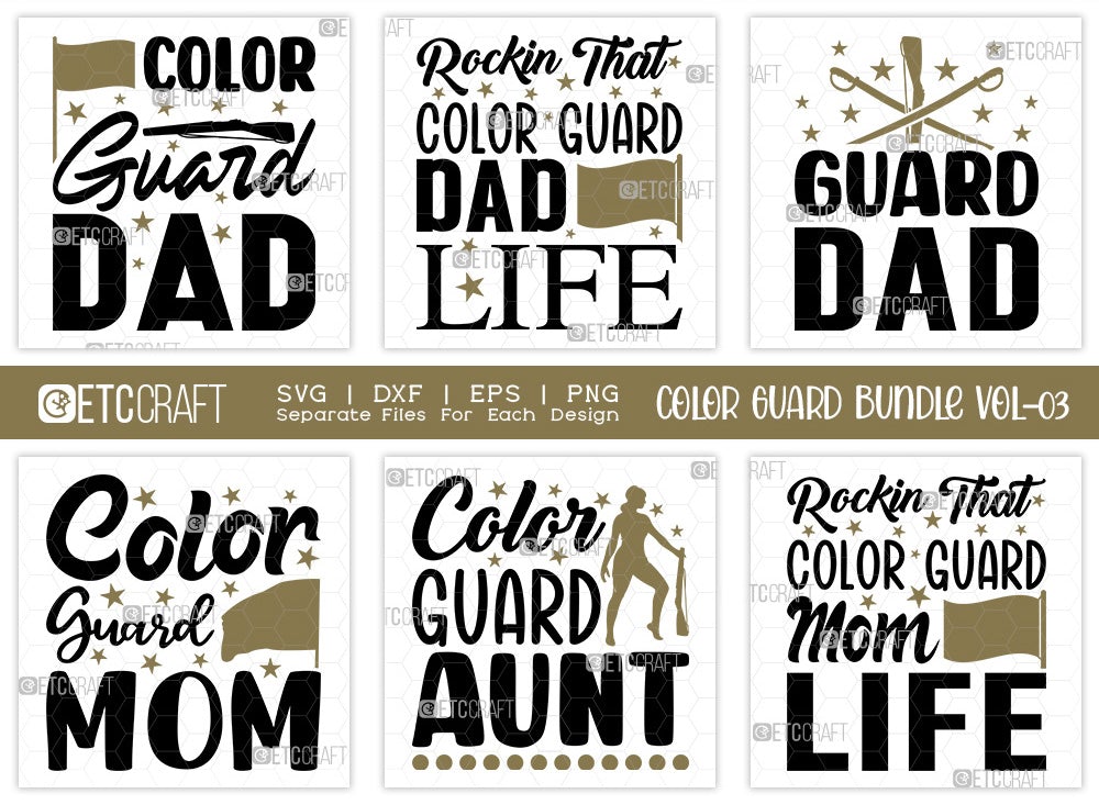 Color Guard Bundle Vol-03 | Color Guard Dad Svg | Guard Dad Svg | Color ...