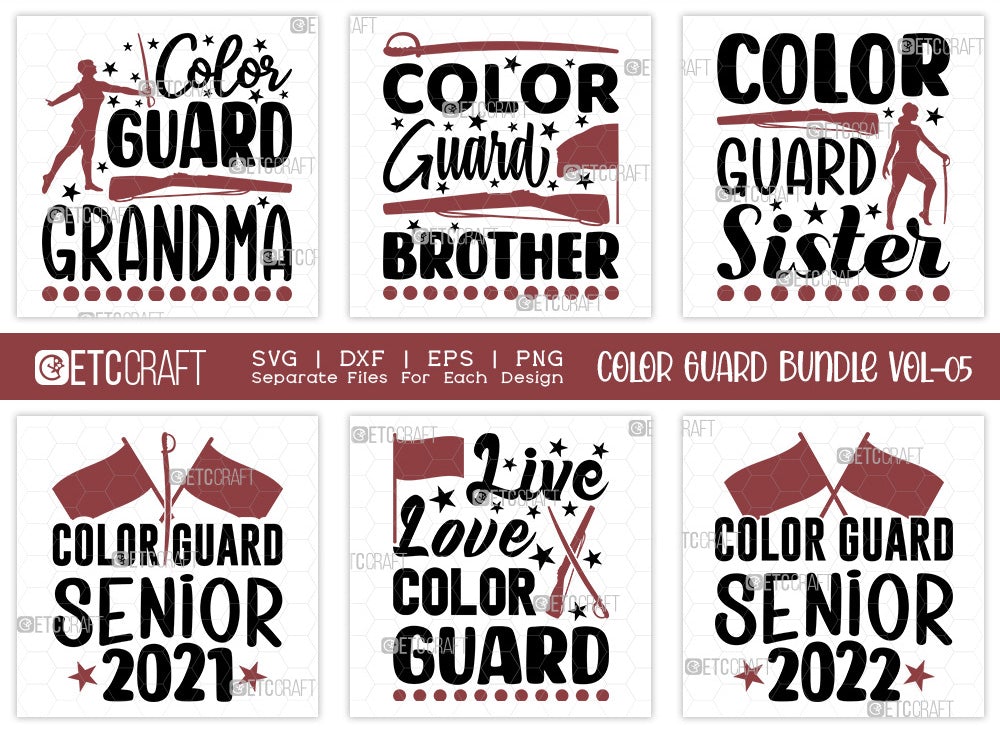 Color Guard Bundle Vol-05 | Color Guard Grandma Svg | Color Guard ...