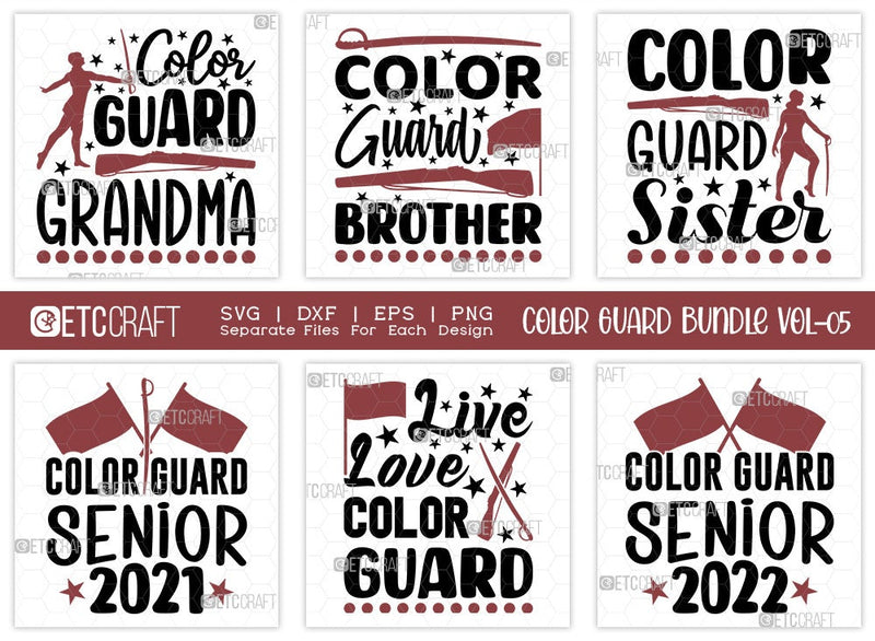 Color Guard Bundle Vol-05 | Color Guard Grandma Svg | Color Guard ...