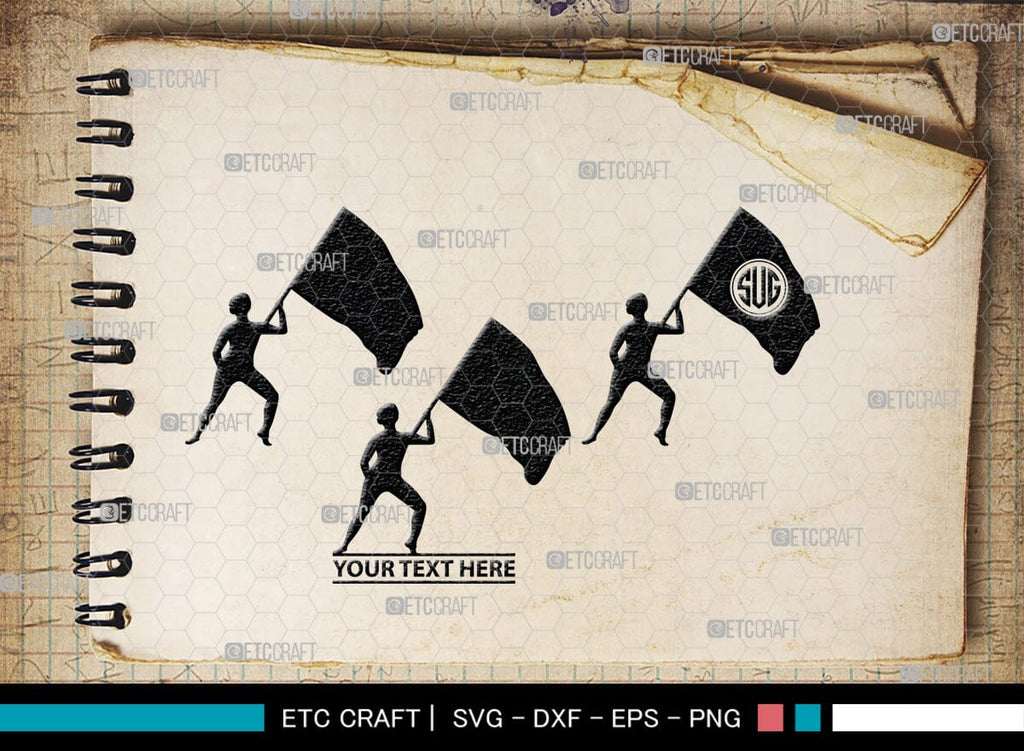 Color Guard Monogram, Color Guard Silhouette, Color Guard SVG, Color G ...