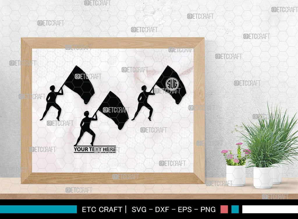 Color Guard Monogram, Color Guard Silhouette, Color Guard SVG, Color G ...