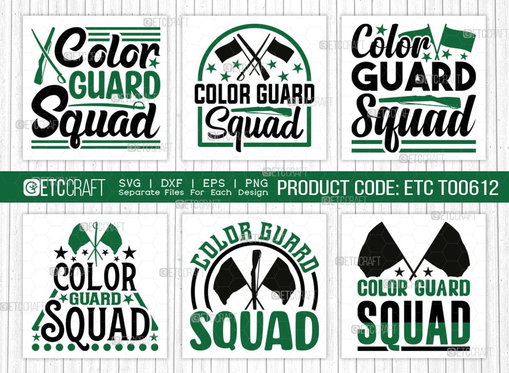 Color Guard Squad SVG Bundle, Marching Band Svg, Color Guard Svg, Color ...
