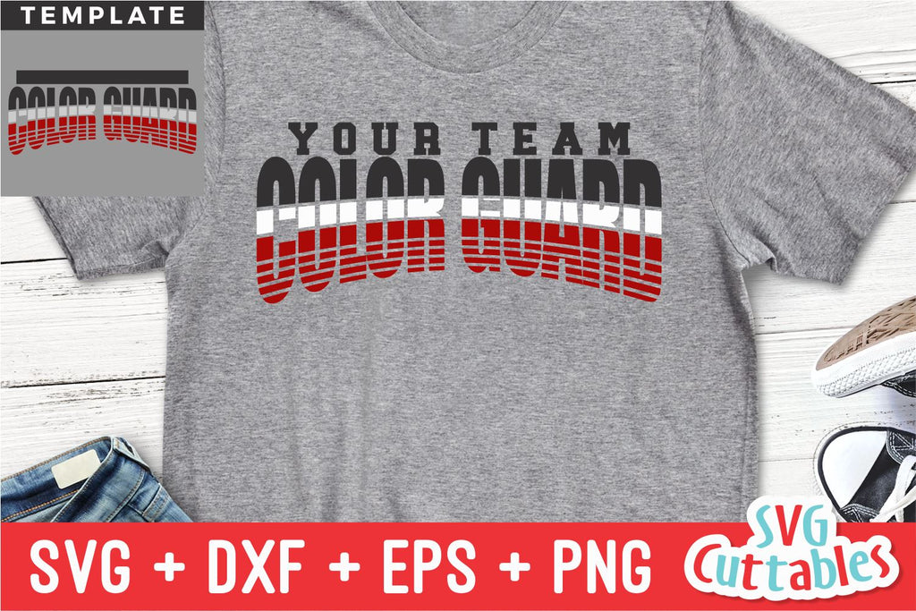 Color Guard SVG | Color Guard Template 009 - So Fontsy